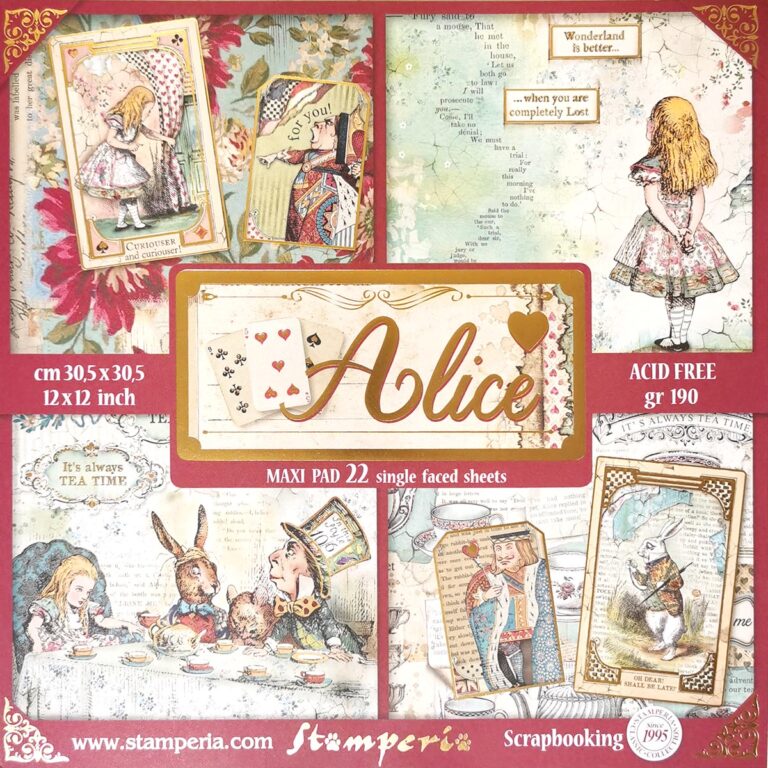 Bloc de 22 hojas 12"x12" Alice con foil dorado - Stampería - La ...