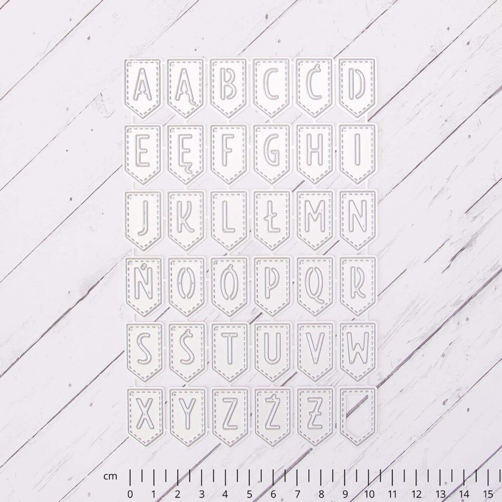 set de letras abecedario mayúsculas en banderines pespunteados #159089 ...