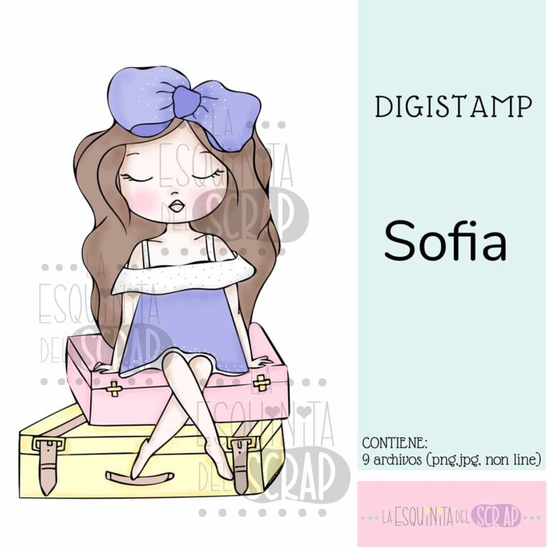 sello digital Sofía by @cloe.ilustracion - Señorita Mantequilla - La esquinita del scrap