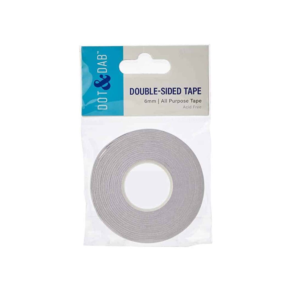 cinta adhesiva doble cara 6mm x 12mts - Dot & Dab - La esquinita del scrap