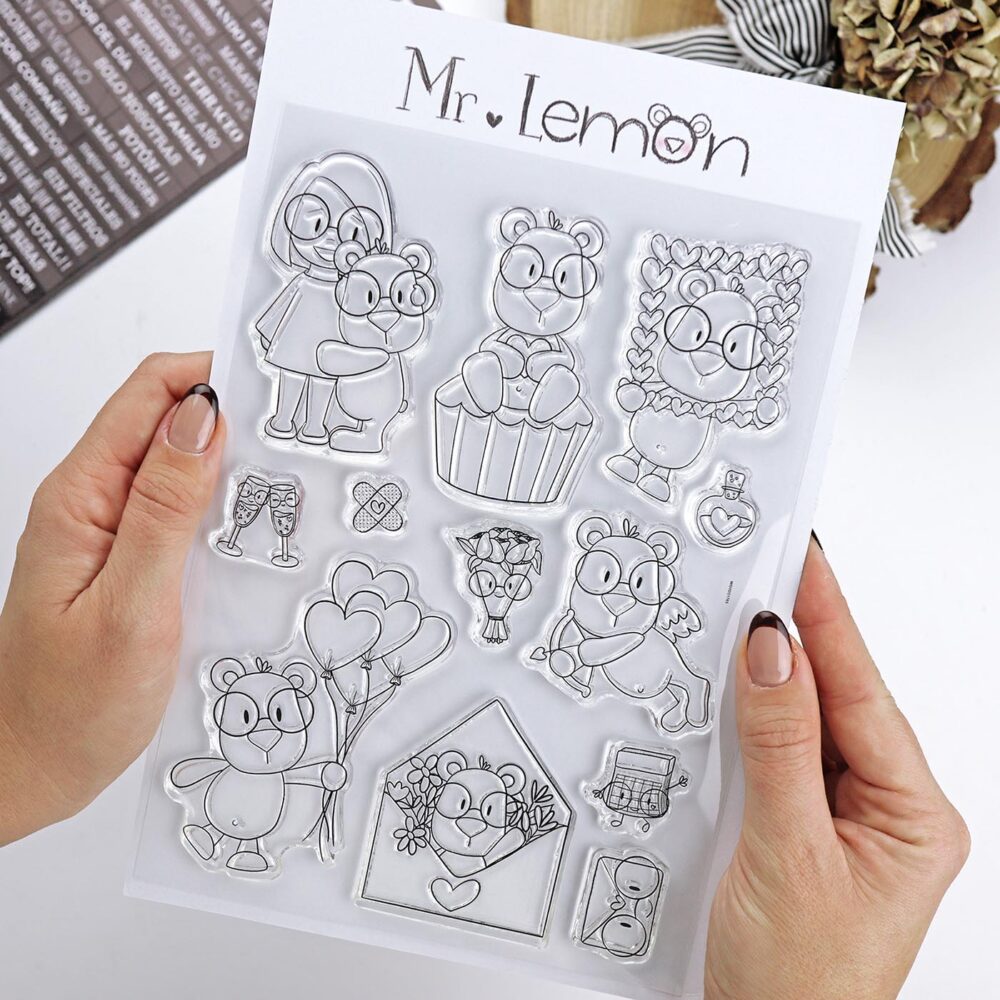 set de sellos Mr. Lemontín - Andrea la Gafotas - La esquinita del scrap