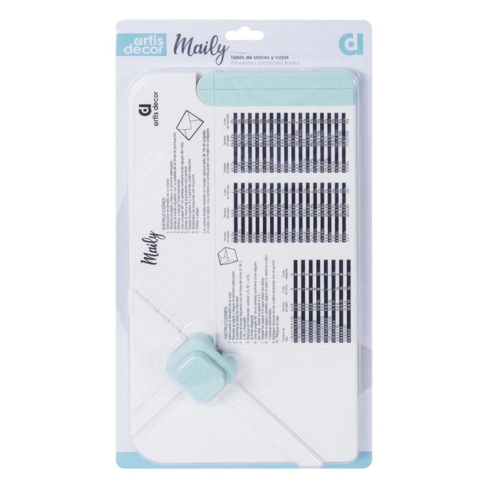 tabla de plegado para sobres y cajas - Artis Decor - La esquinita del scrap