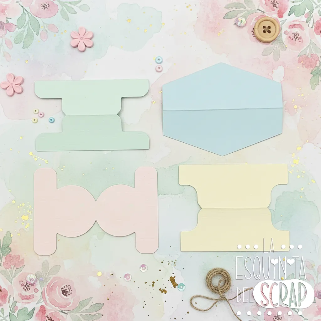 troquel set de 4 tabs / pestañas - Suzzy #099327 - La esquinita del scrap