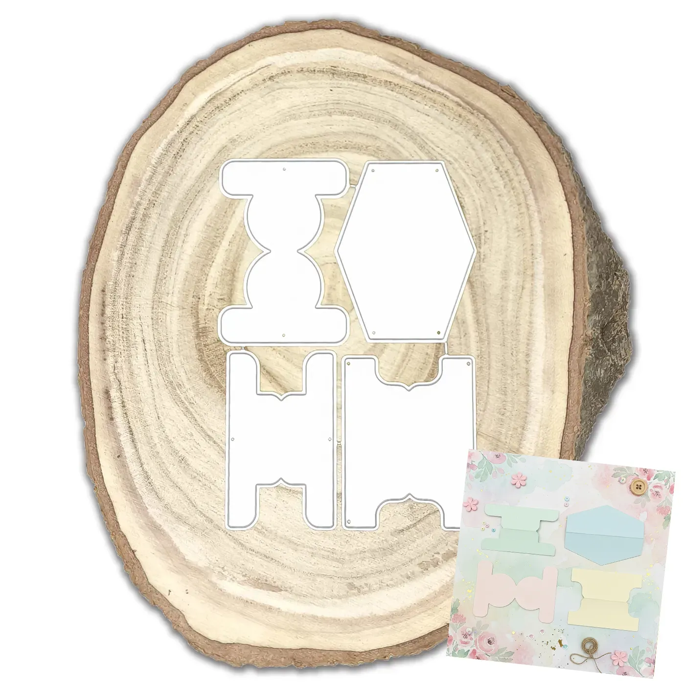 troquel set de 4 tabs / pestañas - Suzzy #099327 - La esquinita del scrap